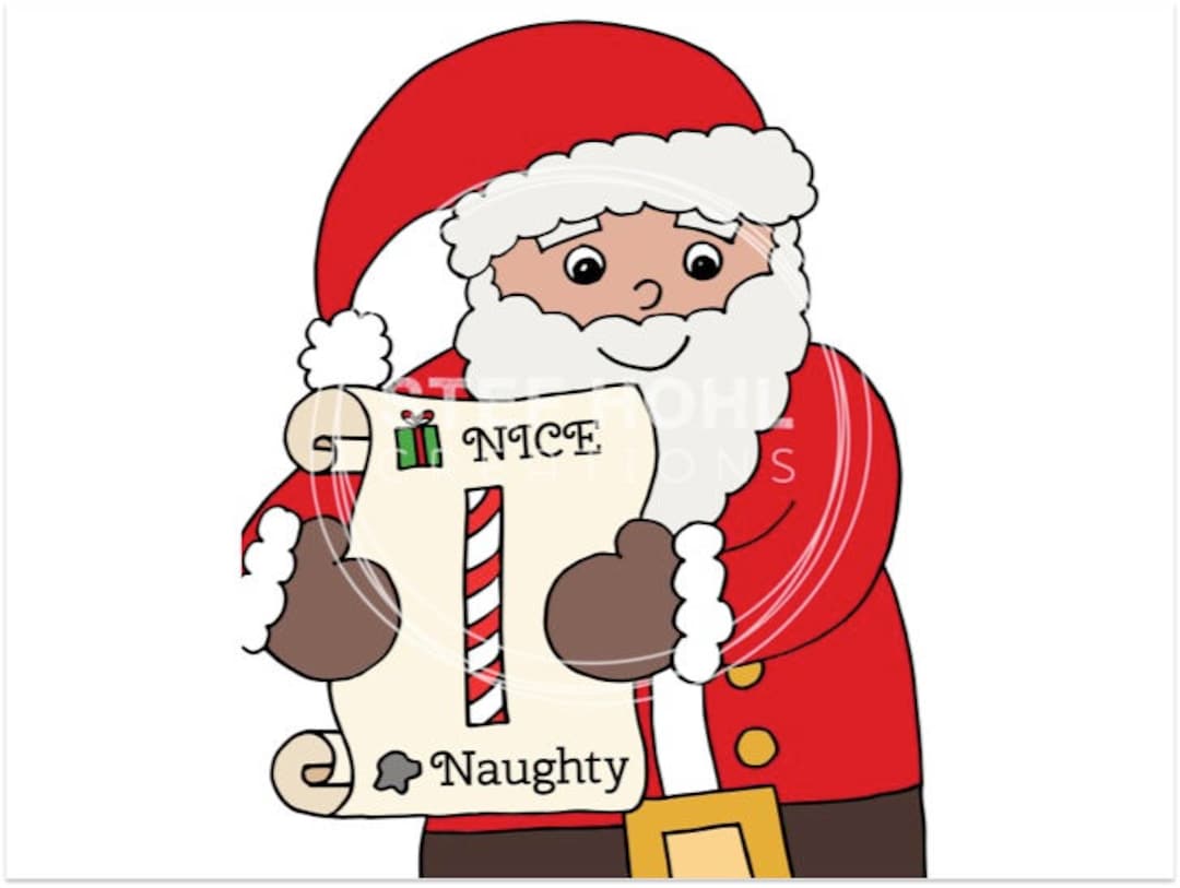 Naughty or Nice Santa Behavior Chart Printable JPEG Instant Download - Etsy
