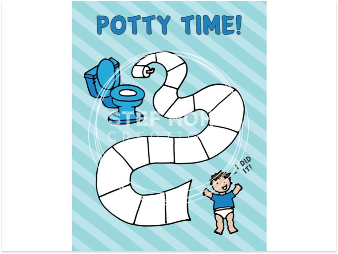 Potty Chart, Potty Time, Toilet Training Chart, JPEG Instant Download ...
