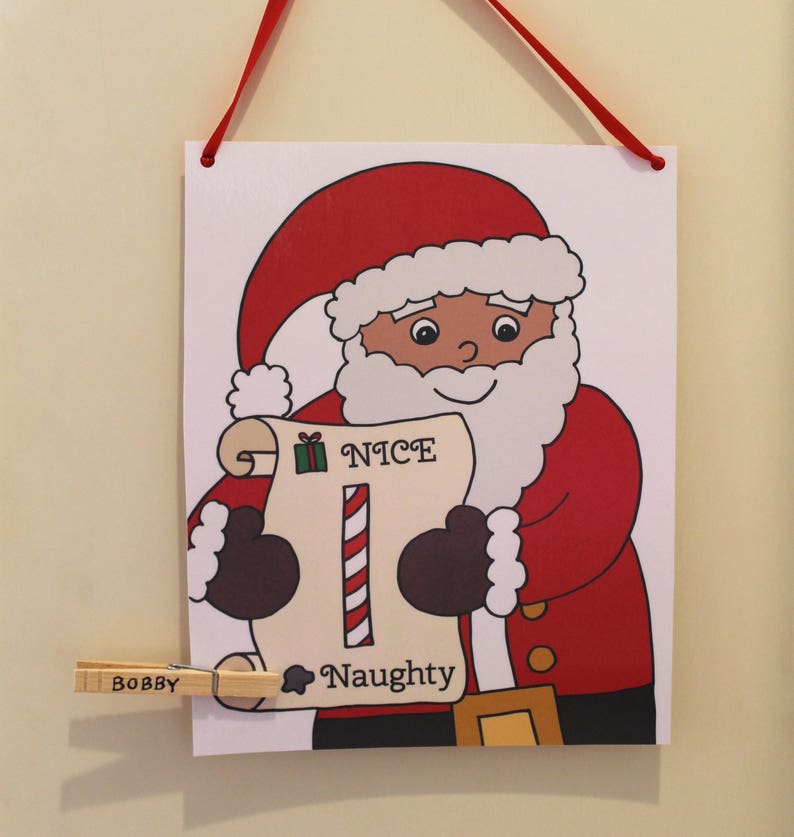 Naughty or Nice Santa Behavior Chart Printable JPEG Instant Download - Etsy
