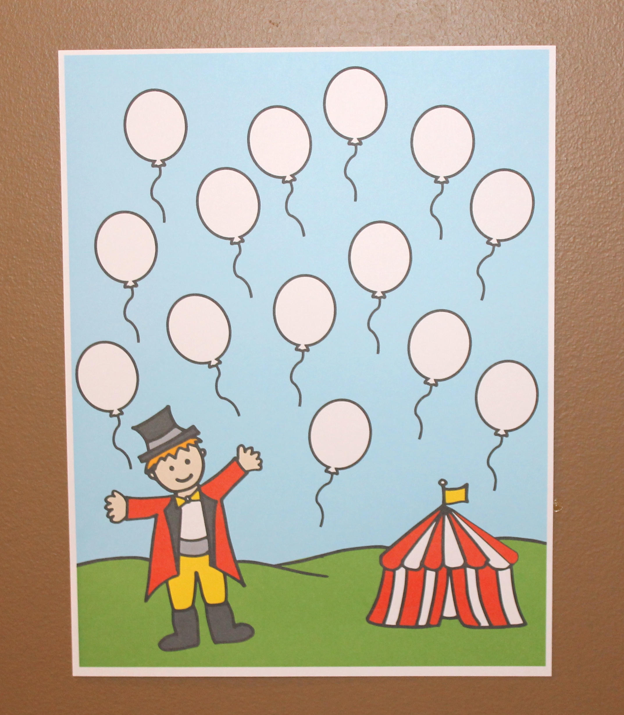 Boy Circus Balloon Chart/instant Download Printable JPEG - Etsy
