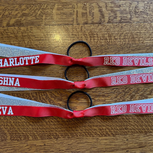 Personalized Hair Ribbon Sports - Etsy