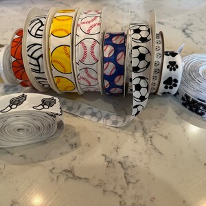 Custom Personalized Sports Team Ribbon, Ponytail Hair Ties, Streamer ...