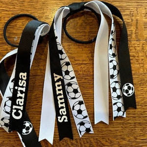Custom Soccer Ribbons, Custom Team Ribbons With Names, Ponytail Hair ...