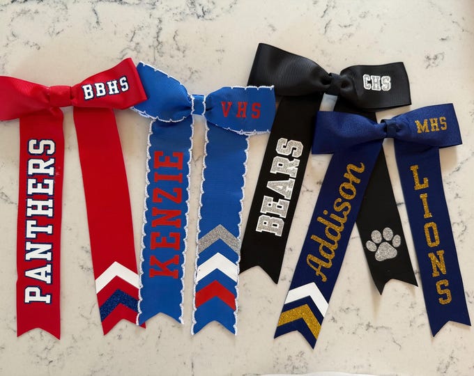 Team Spirit Ribbon, Cheer, Game Day, Retro Collegiate, High School ...