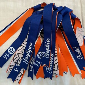 Custom Personalized Sports Team Ribbon, Ponytail Hair Ties, Streamer ...