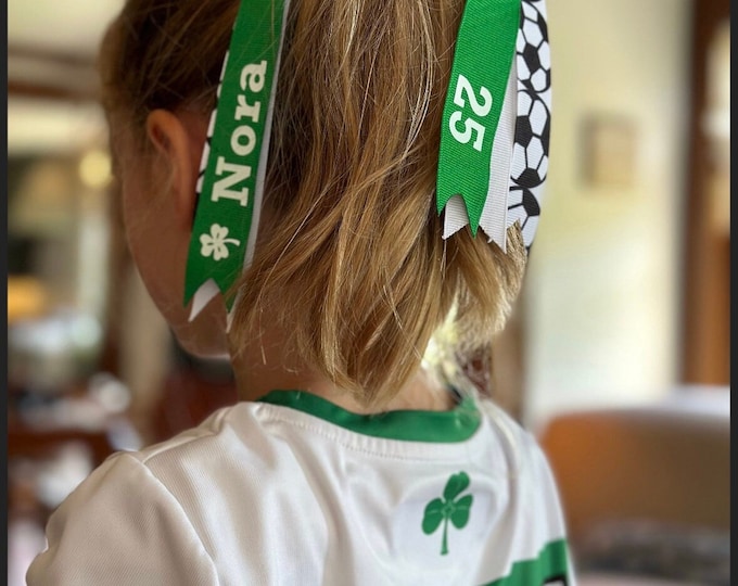 Custom Soccer Ribbons, Custom Team Ribbons With Names, Ponytail Hair ...