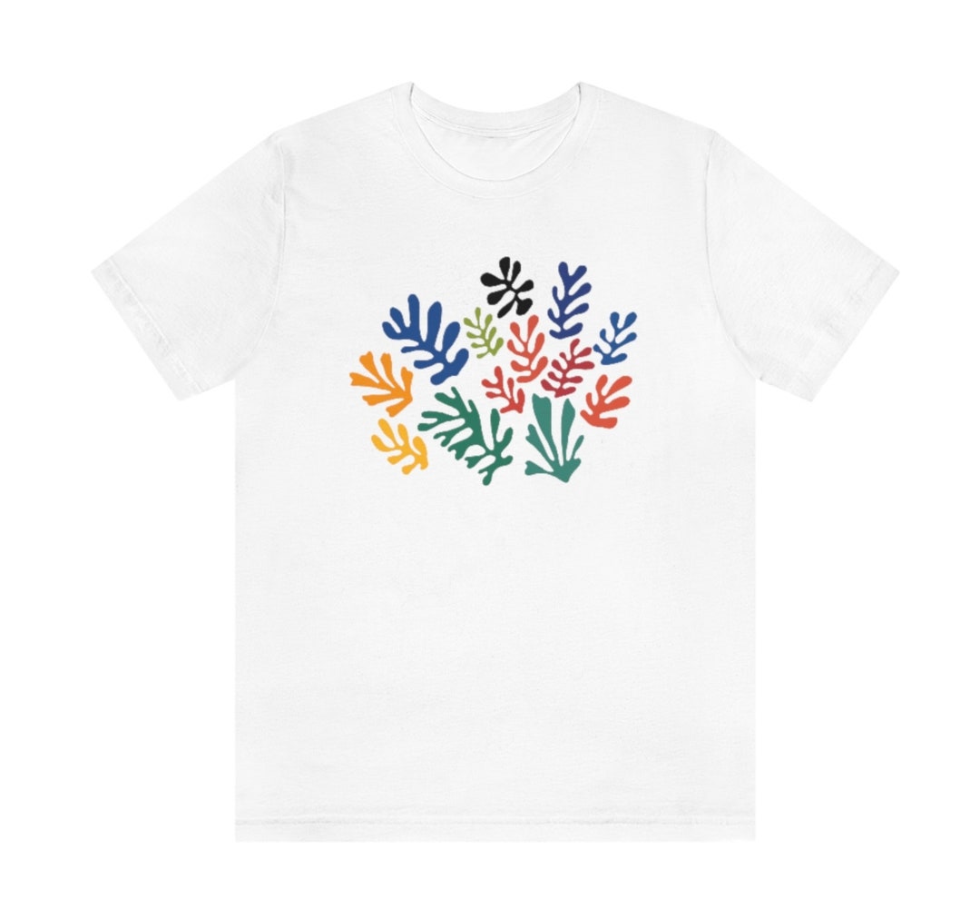 Henri Matisse La Gerbe Cutouts Shirt Colorful Leaves Print on Soft ...