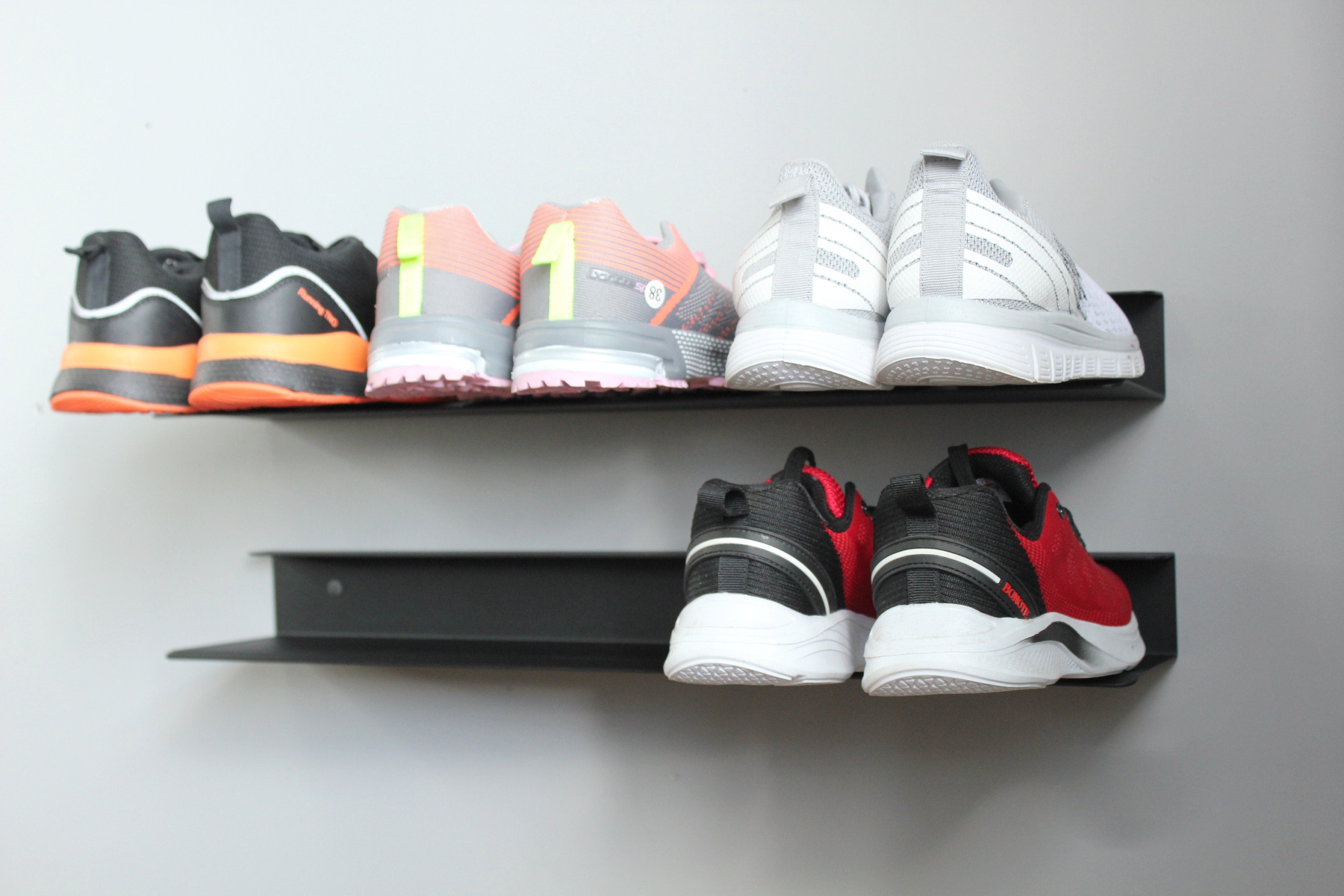 Shoe Storage, Schuhregal, Wall Shoe Rack, Bent Metal Shoe Rack ...