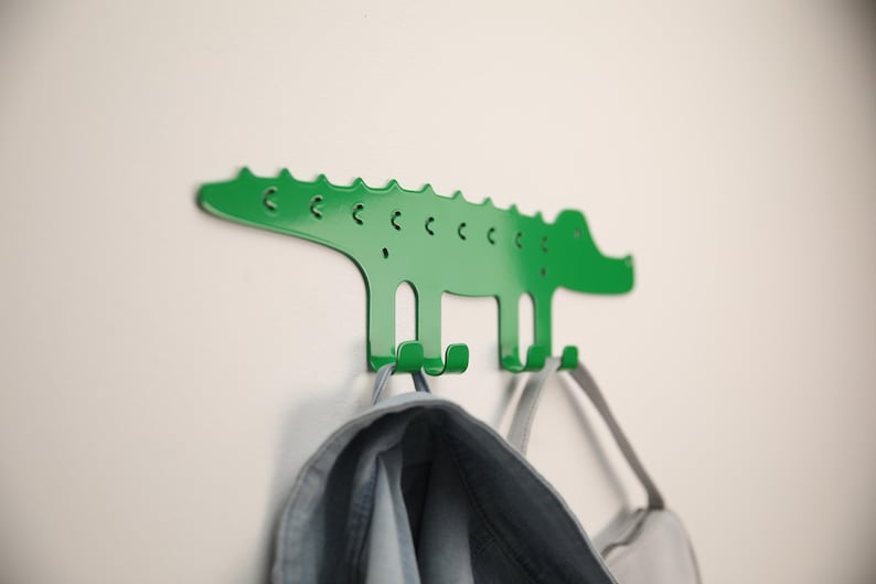 Crocodile Wall Hanger: Metal Kids Room Decor, Playful Coat Hook - Etsy