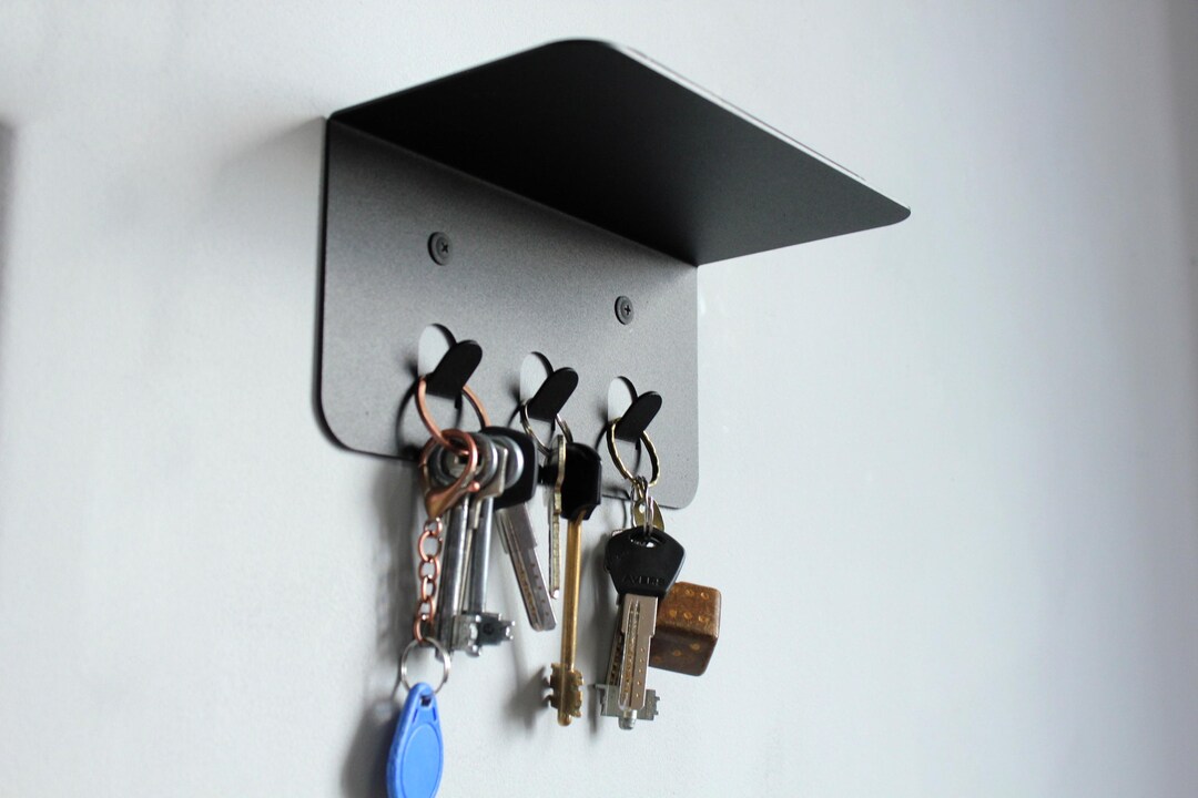 Key Rack With Shelf, Modern Key Holder for Wall, Mail and Key Holder ...