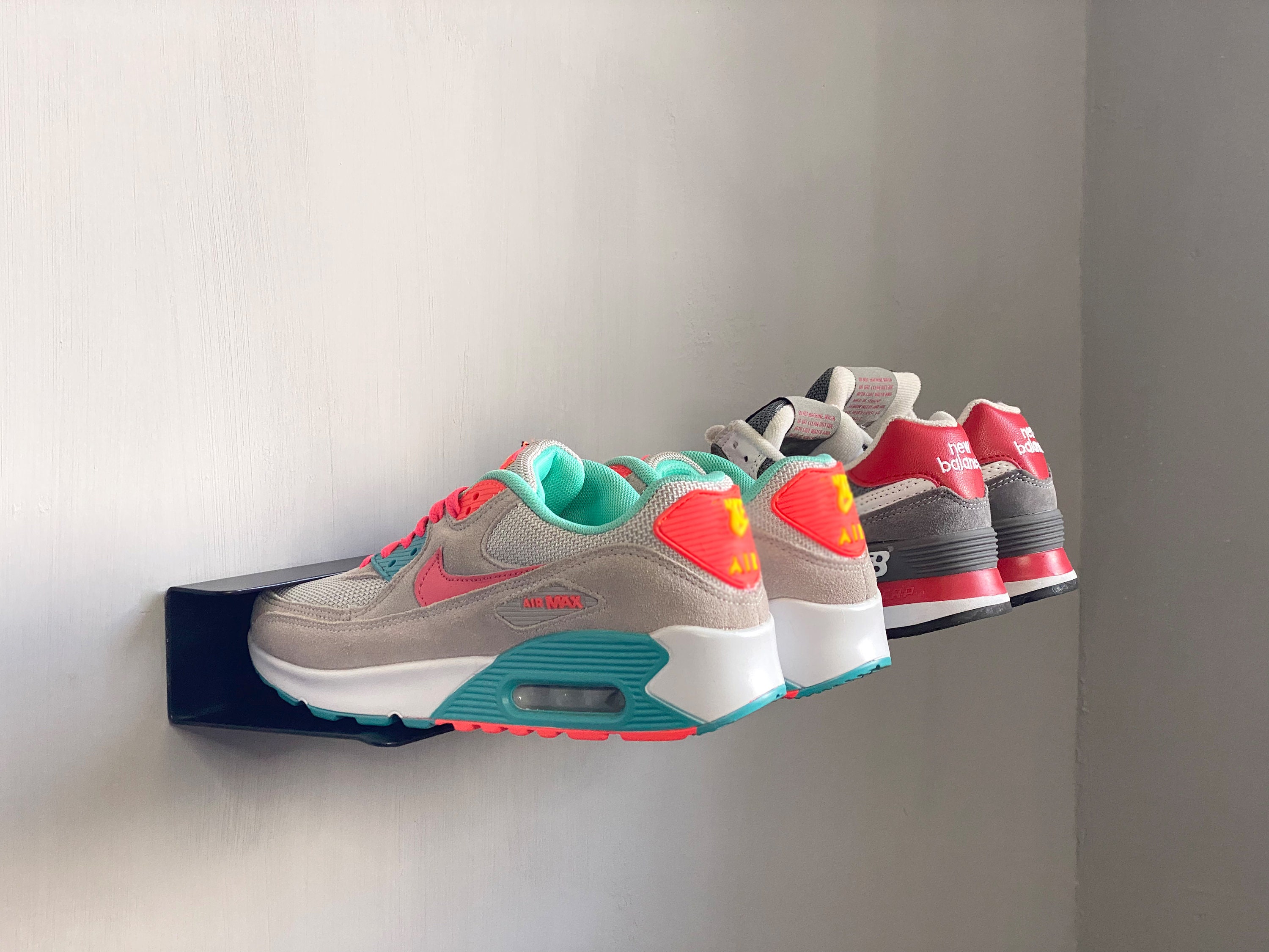 Metal Wall Mount Shoe Rack Wall Shoe Organise Metal Shoe Shelf Wall ...