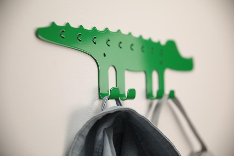 Crocodile Wall Hanger: Metal Kids Room Decor, Playful Coat Hook - Etsy