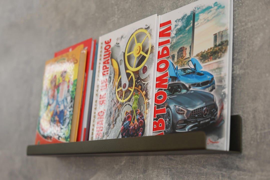 Floating Bookshelf Metal Invisible Book Shelf Wall Mount Bookshelves ...