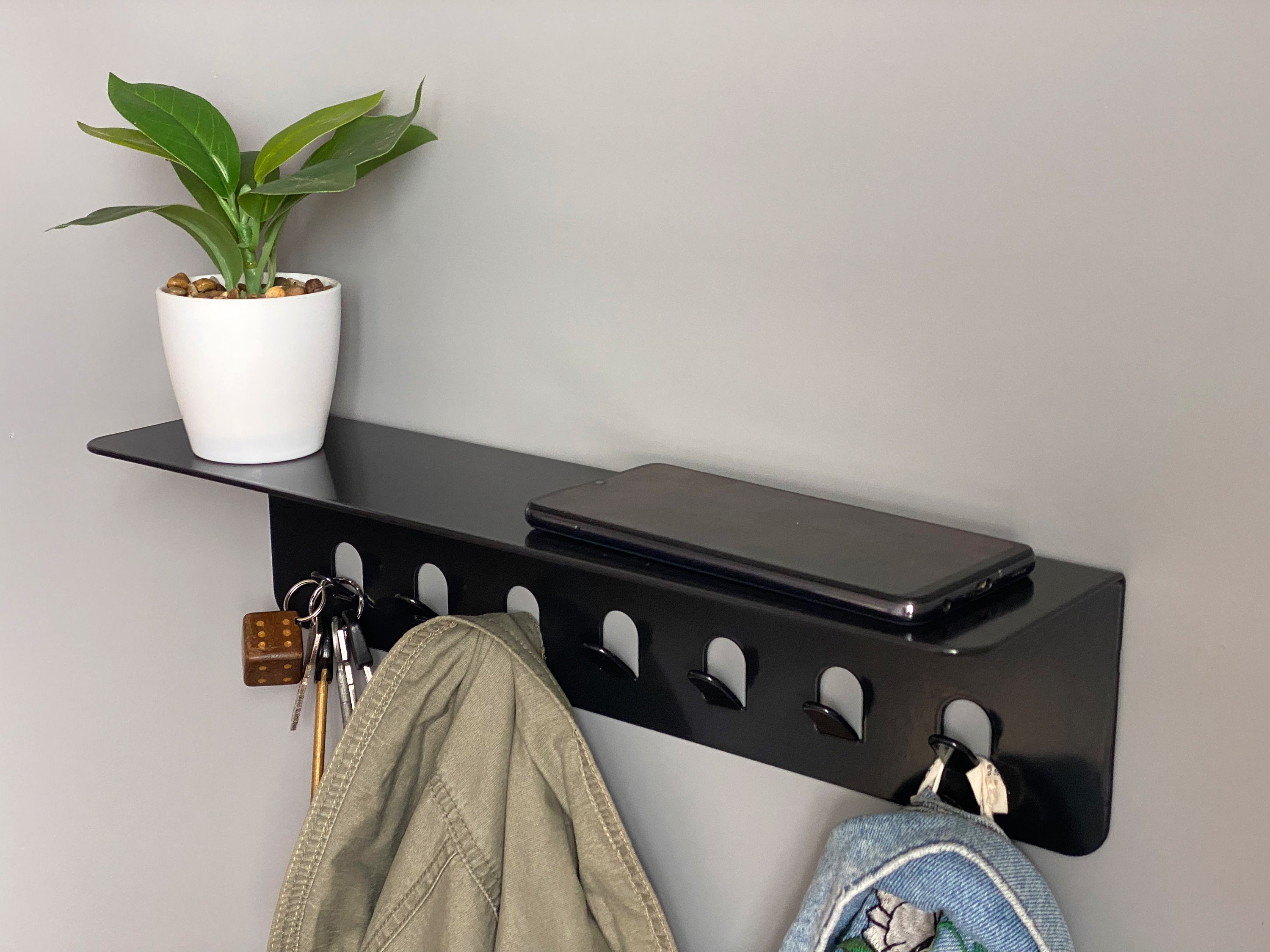 Metal Wall Decor Coat Rack Unique Wall Decor Housewarming - Etsy