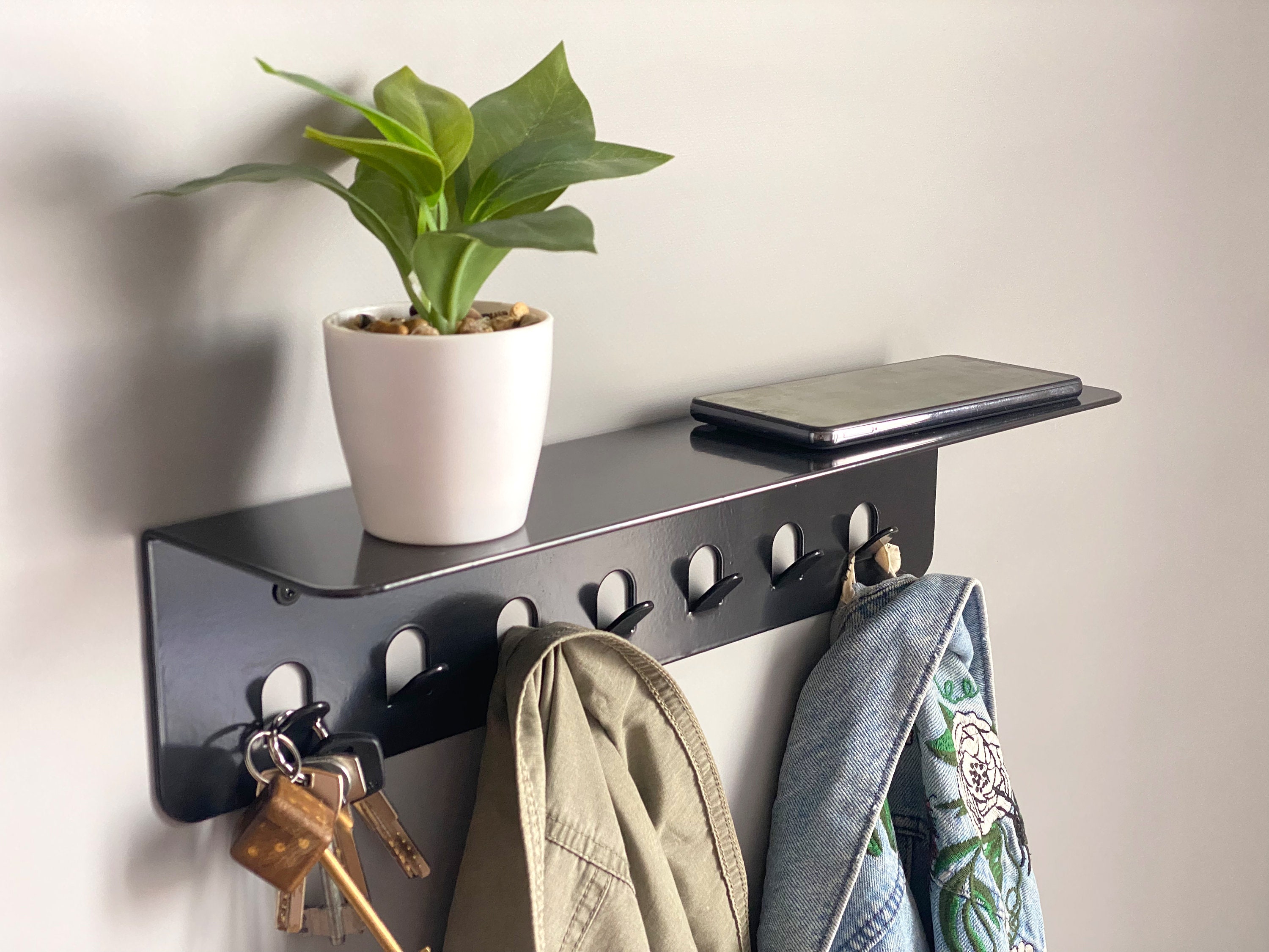 Metal Wall Decor Coat Rack Unique Wall Decor Housewarming - Etsy