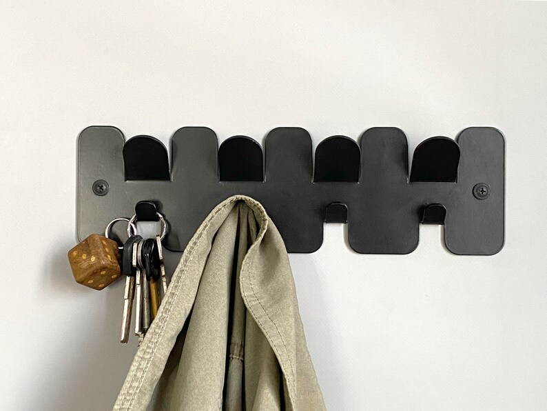 Entryway Organizer With Keys Hooks for Modern Front Door, Key Organizer ...
