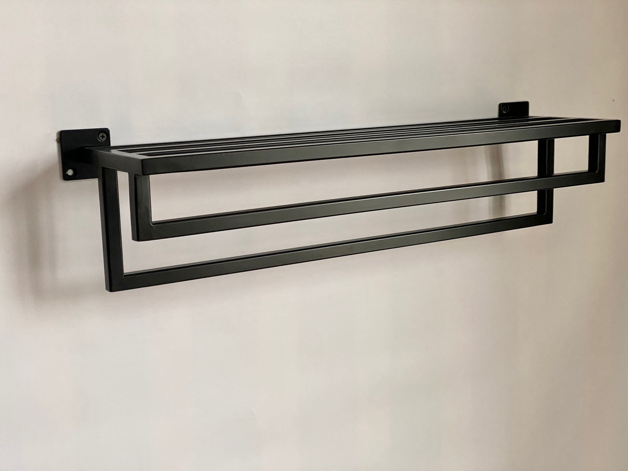 Bathroom Towel Rack, Towel Holder, Wall Mount Metal Towel Storage ...