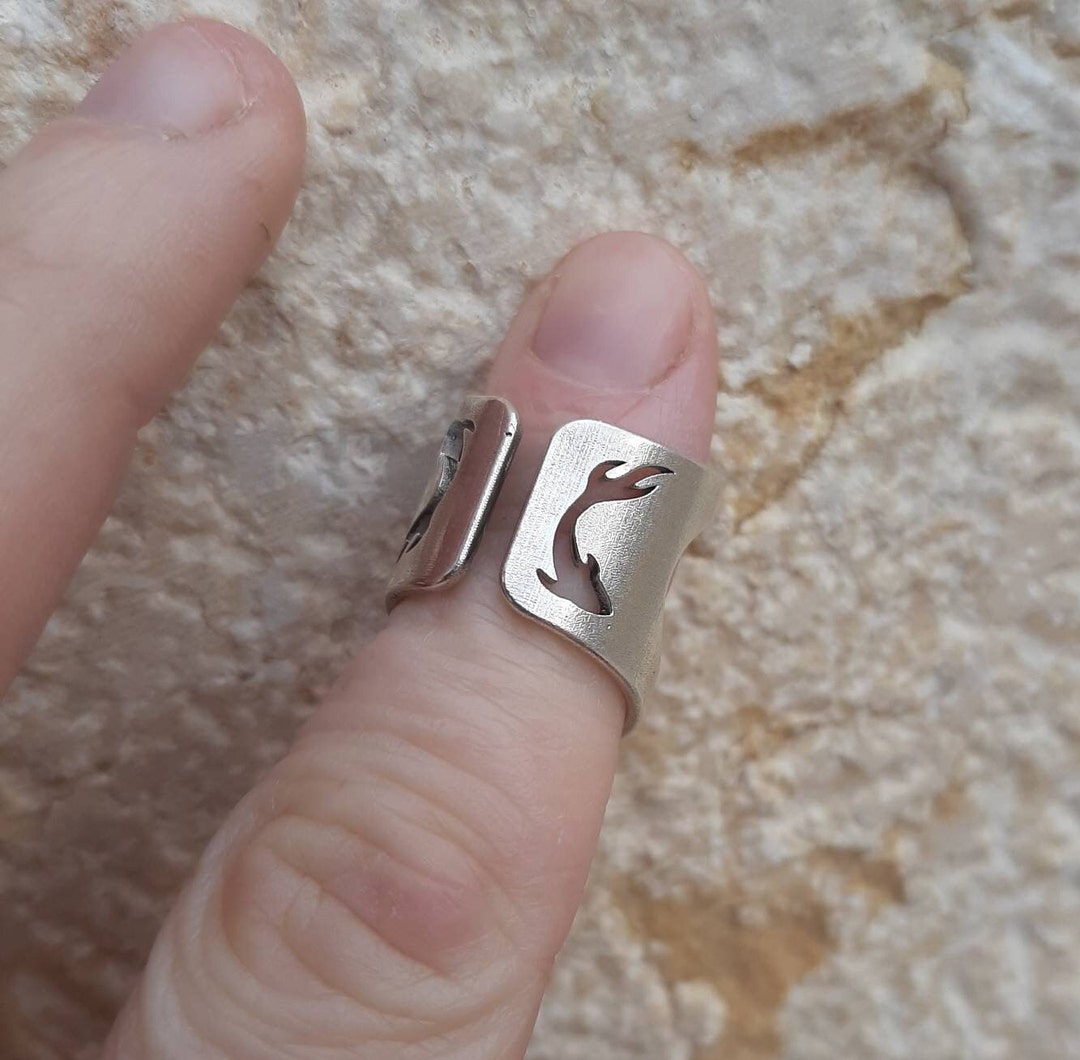 Mallet Finger Silver Ring Splint Fish - Etsy