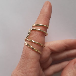 Arthritis Finger Ring Splint Gold Plated 14k Adjustable 4 Strips - Etsy