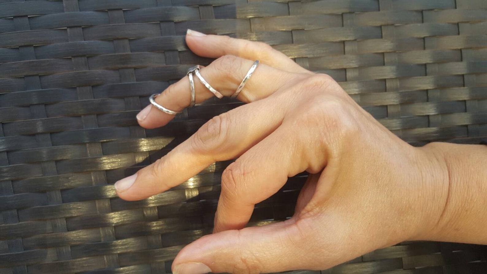 Hypermobility Double Knuckle Silver Ring Splint - Etsy