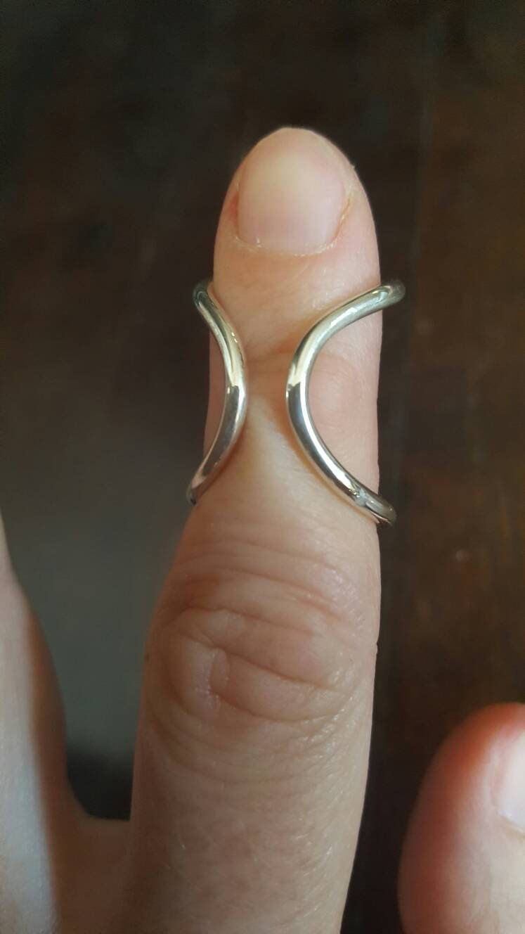 Mallet Finger Ring Splint Unisex Sterling Silver. - Etsy