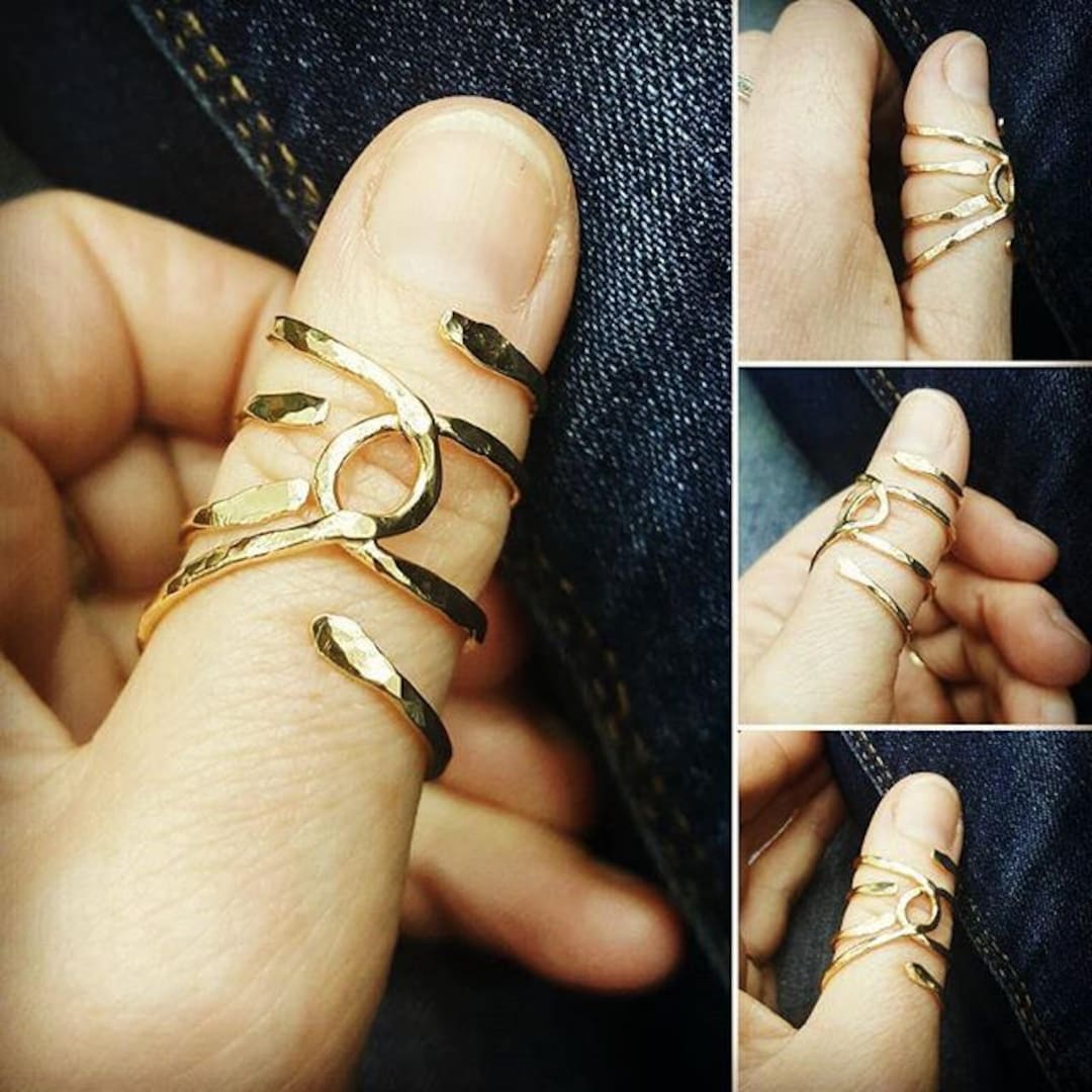 Thumb Ring Splint Gold Plated 14 K - Etsy