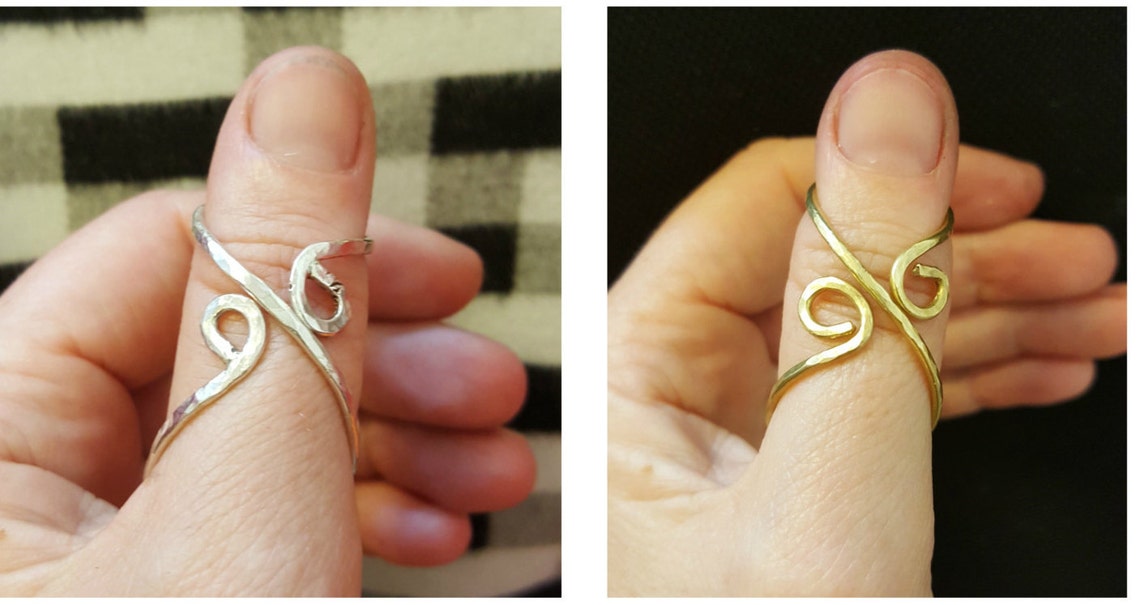 Thumb Trigger Finger Ring Splint Sterling Silver - Etsy