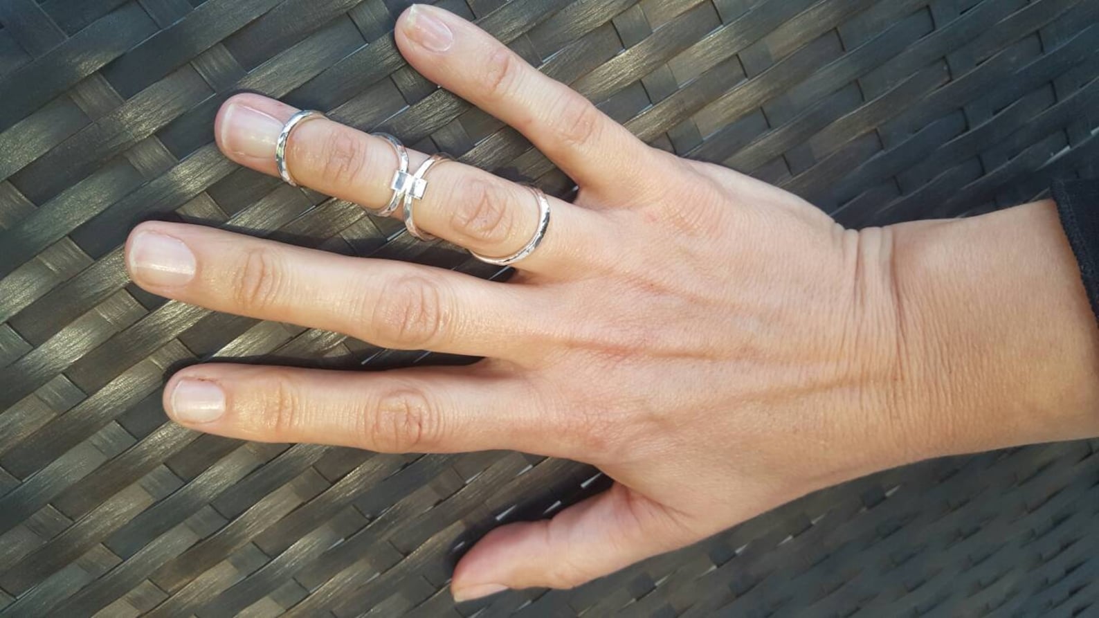 EDS Hypermobility Double Knuckle Silver Ring Splint - Etsy