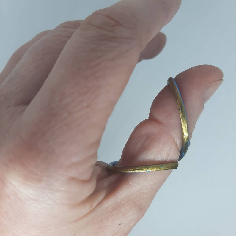 Titanium Trigger Thumb Ring Splint Anodized Two Color Gold and - Etsy