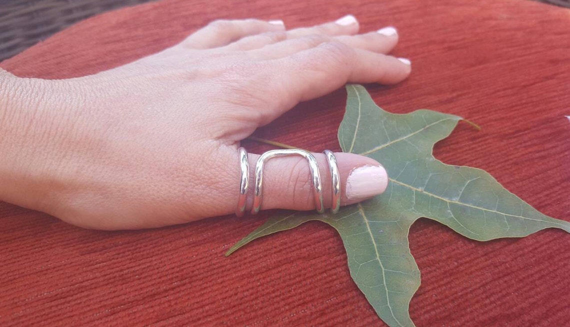 Thumb Trigger Finger Ring Splint Sterling Silver 925 | Etsy Canada