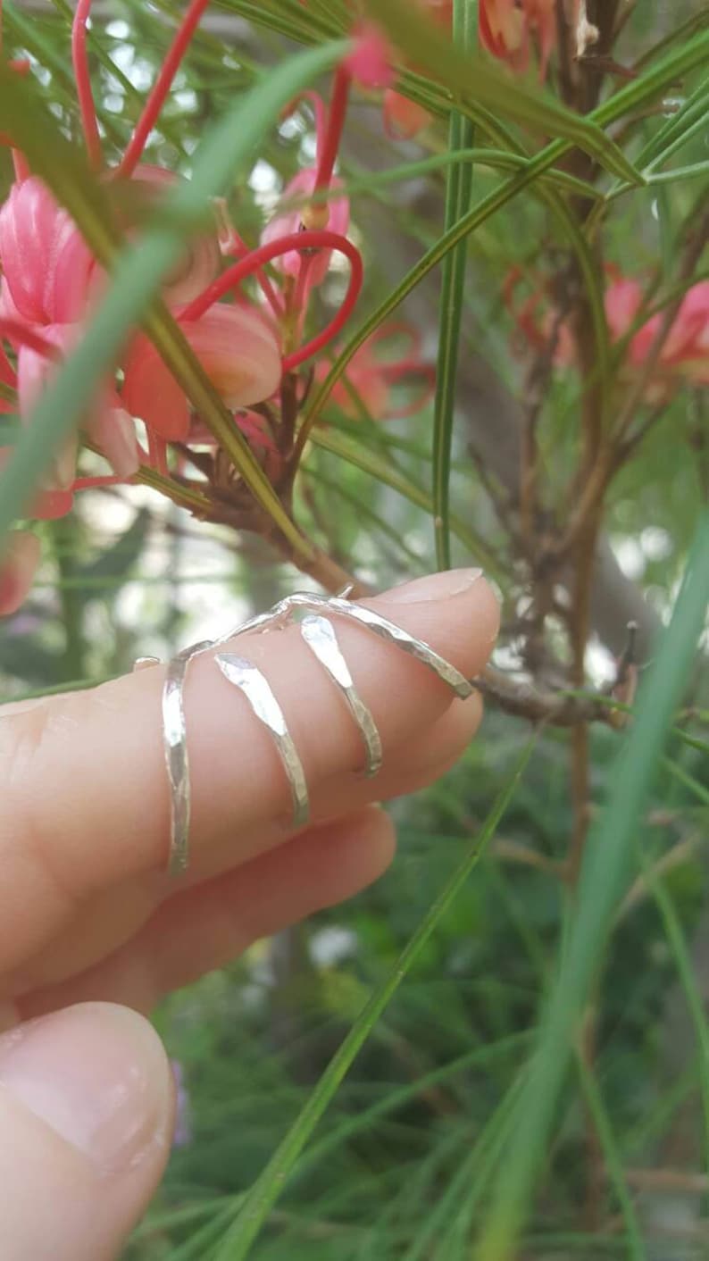 Arthritis finger splint ring sterling silver strips | Etsy