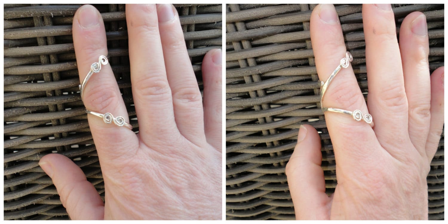 Rheumatoid Osteoarthritis Anti Deviation Joint Silver Ring - Etsy