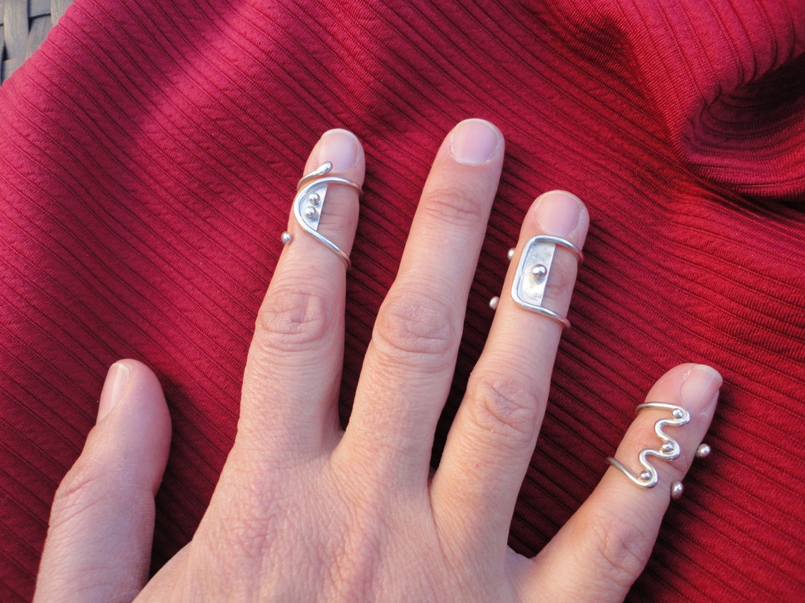 Mallet Finger Silver Ring Splint 925 - Etsy