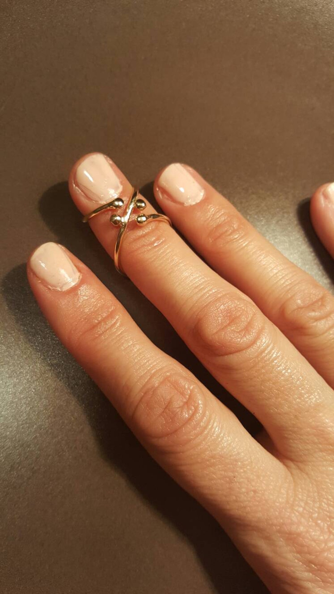 Mallet Finger Gold Plated 14k Four Balls Ring Splint - Etsy