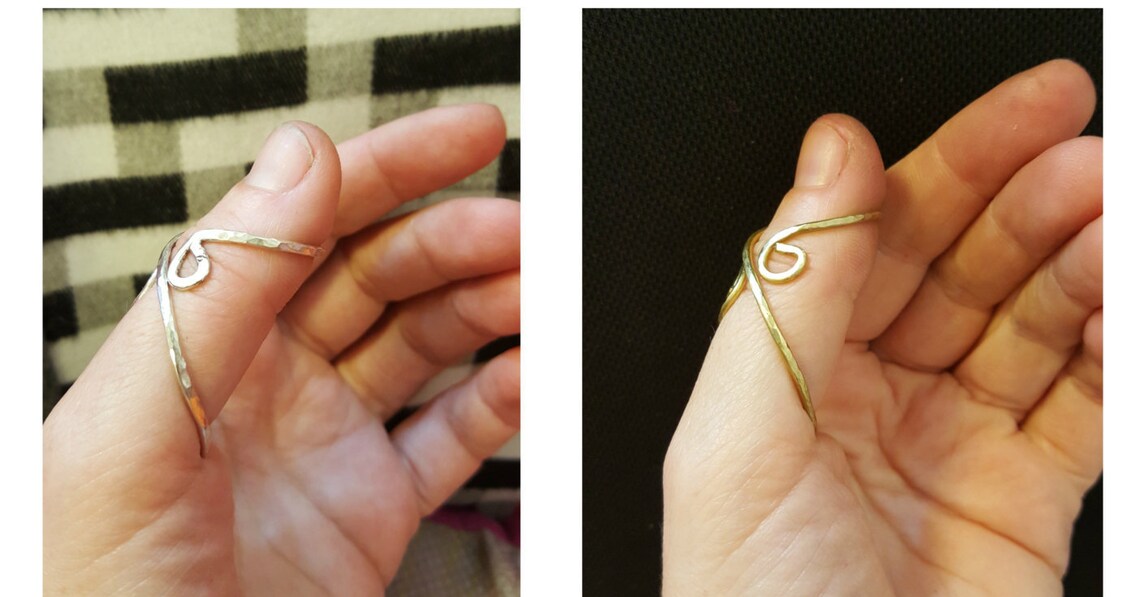Thumb Trigger Finger Ring Splint Sterling Silver - Etsy