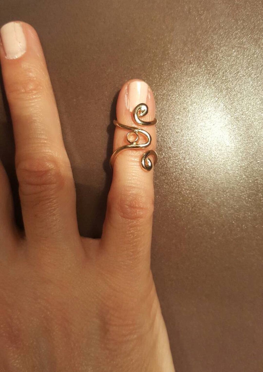 Mallet Finger Gold Plated 14k Antient Style Ring Splint - Etsy