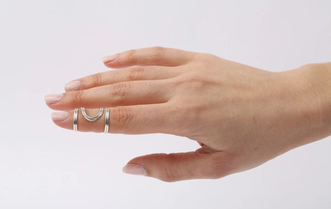 Mallet finger ring splint sterling silver | Etsy