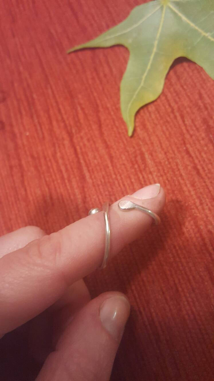 Mallet Finger Ring Split Sterling Silver 925 | Etsy