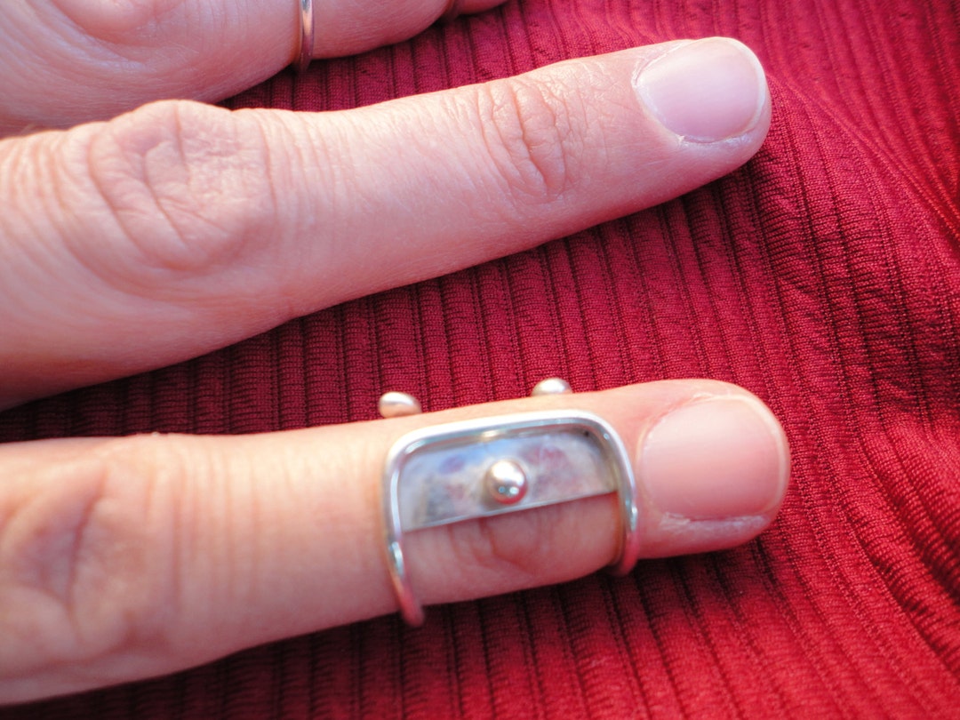 Mallet Finger Silver Ring Splint 925 - Etsy