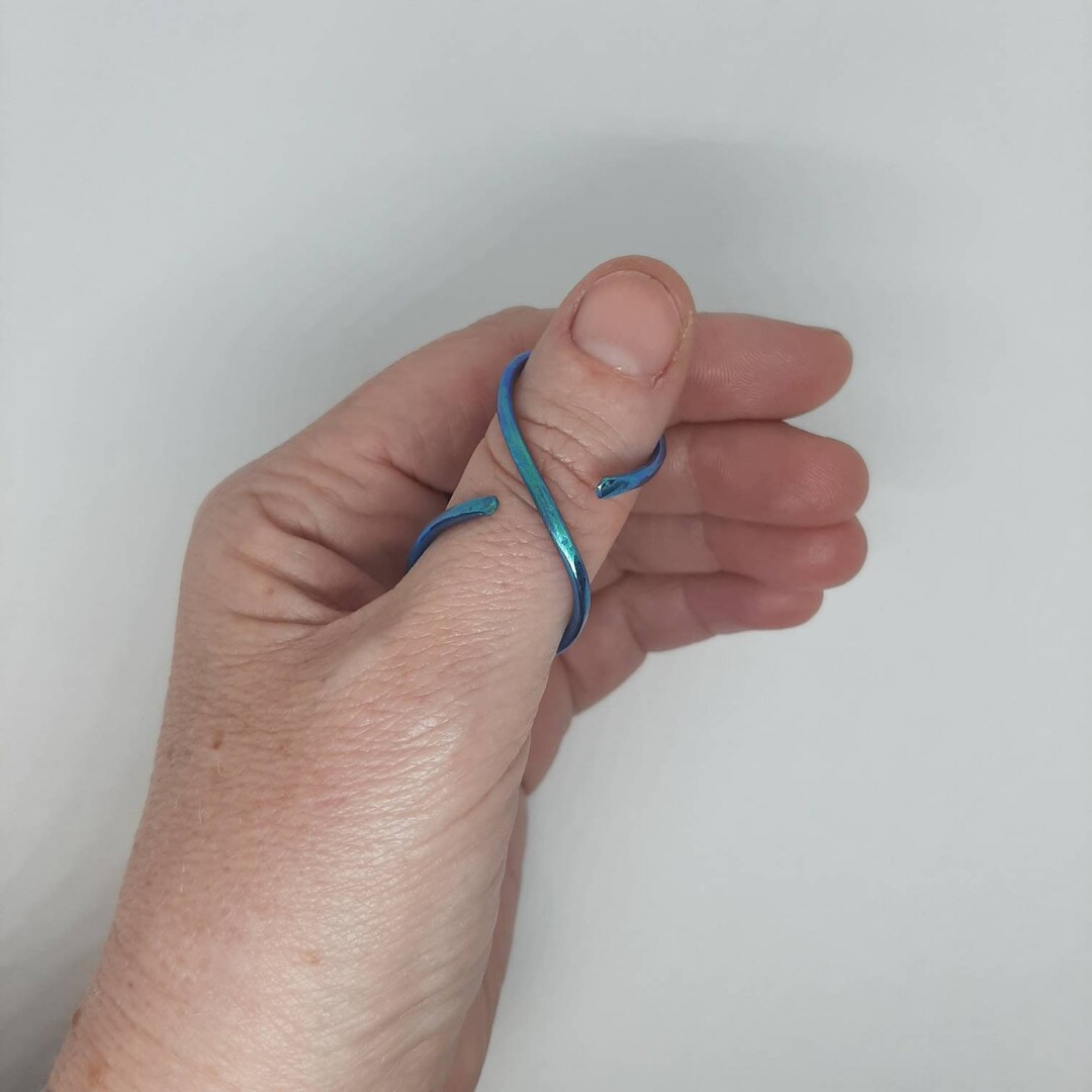 Titanium Trigger Thumb Ring Splint Anodized Blue - Etsy