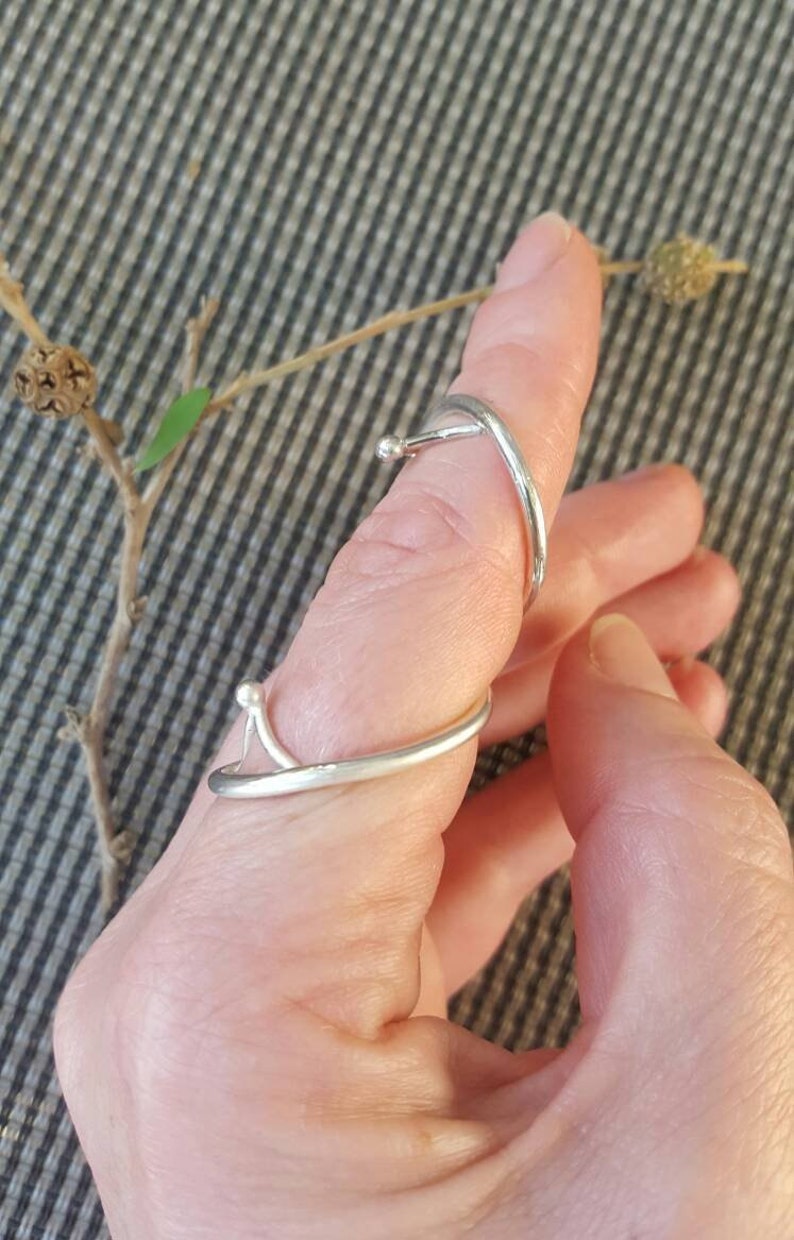 EDS Hypermobility SWAN NECK Sterling Silver Ring Splint - Etsy