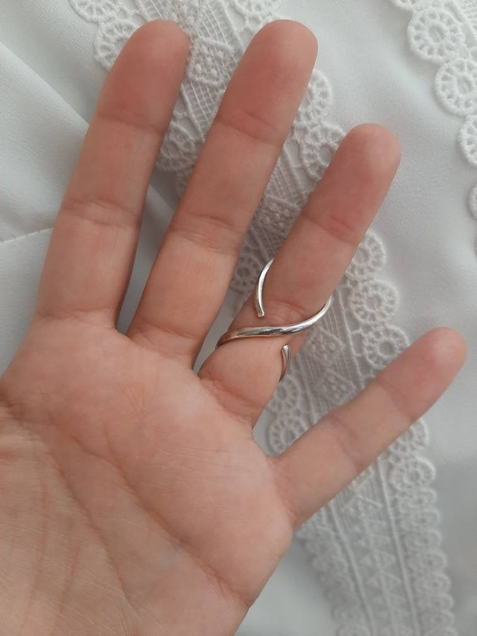 Swan Neck Deformity Silver Ring Splint 925 PIP Holes Design - Etsy