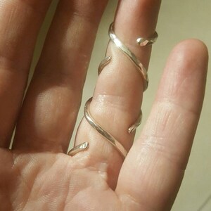EDS Hypermobility Double Knuckle Silver Ring Splint - Etsy