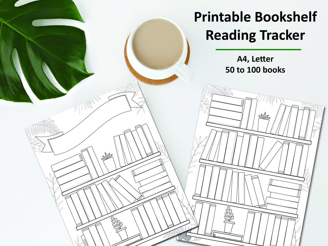 Printable Bookshelf Reading Tracker - Etsy