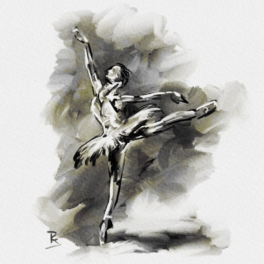 Original Wall Art - Ballerina - Contemporary Fine-art - Original ...