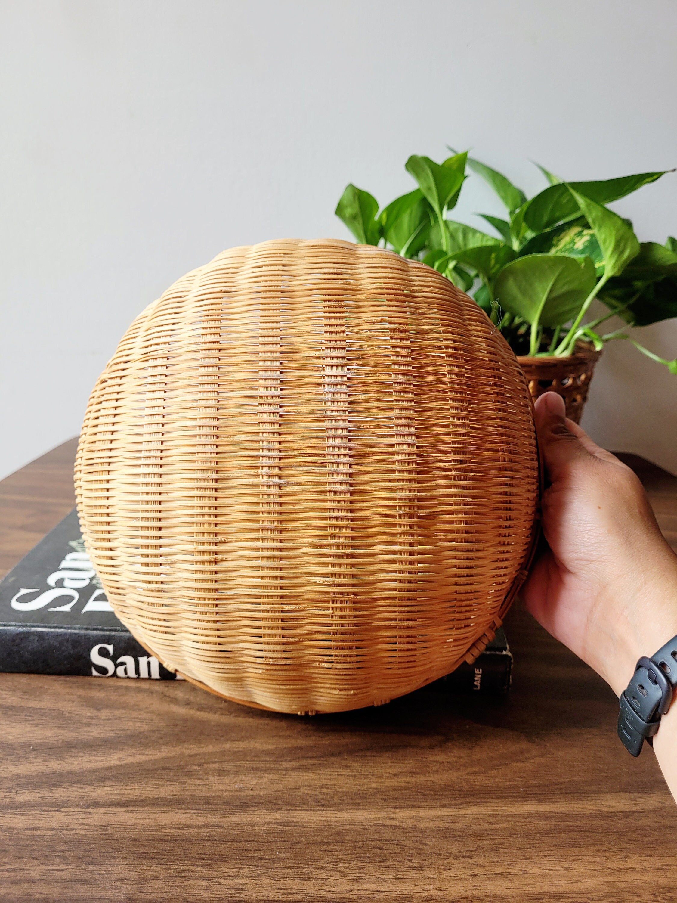 Handmade Wicker Bowl . Winnowing Basket - Etsy