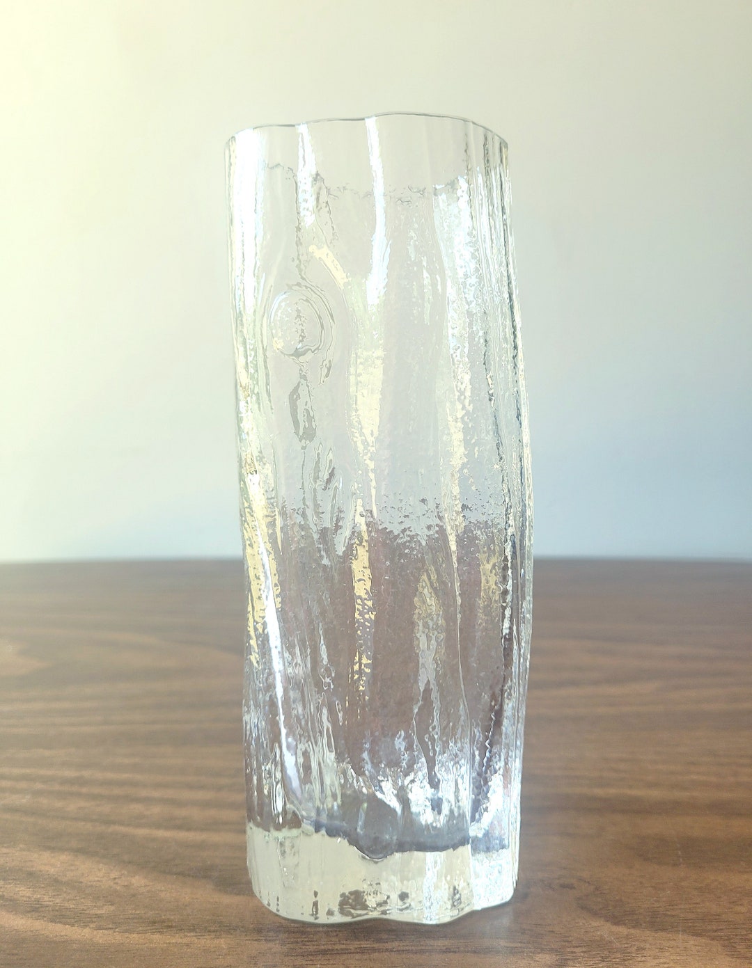 Ravenhead Textured Glass Stump Vase - Etsy