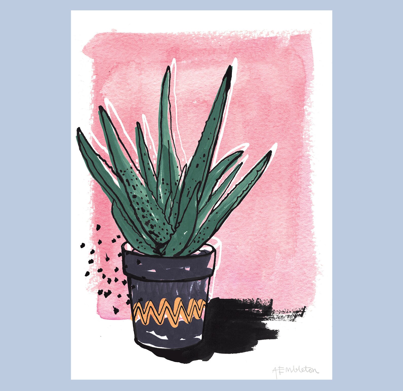 Aloe Vera Fine Art Giclee Print A4 or A3 - Etsy UK