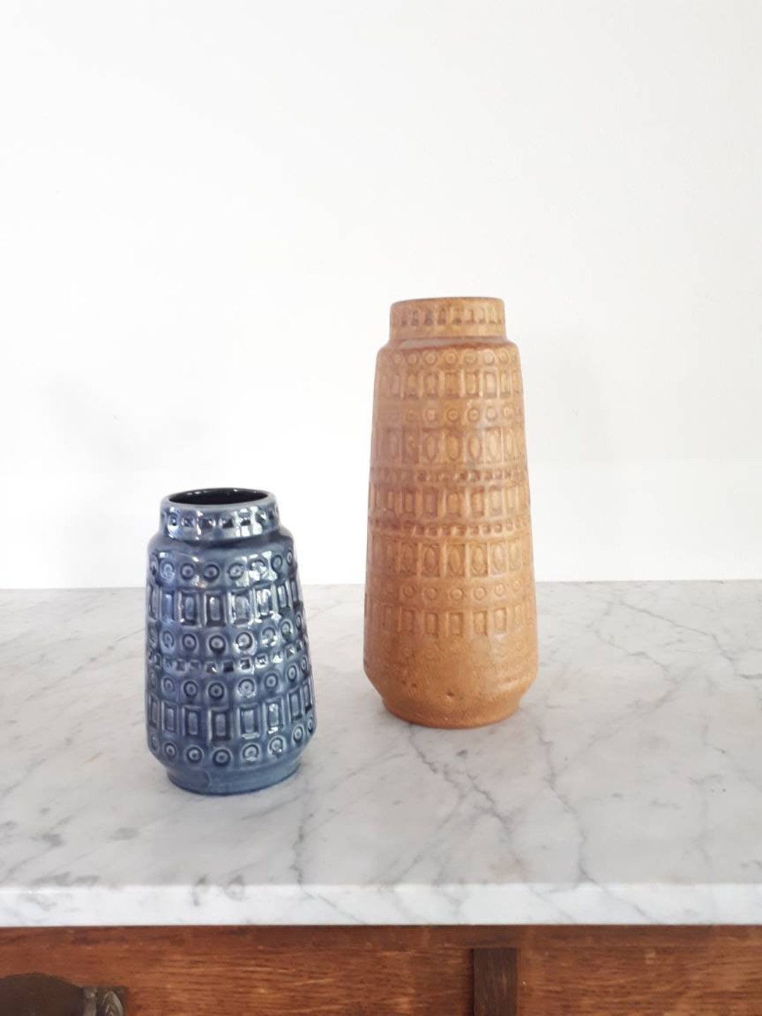 Big Vintage Oker Color West Germany Vase - Etsy