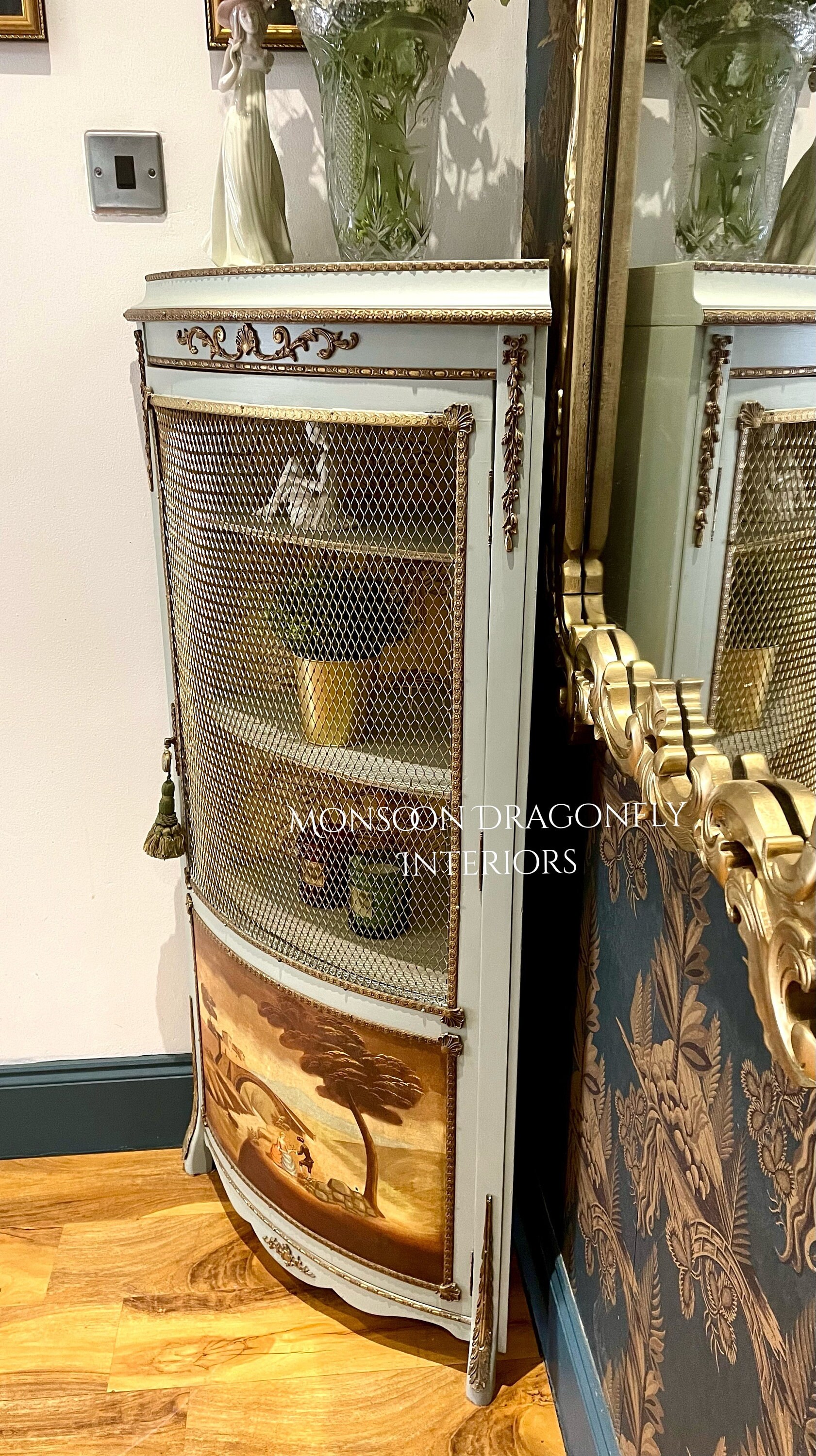 Absolutely Stunning Antique Solid Corner Unit With Original Ormolu Hand ...